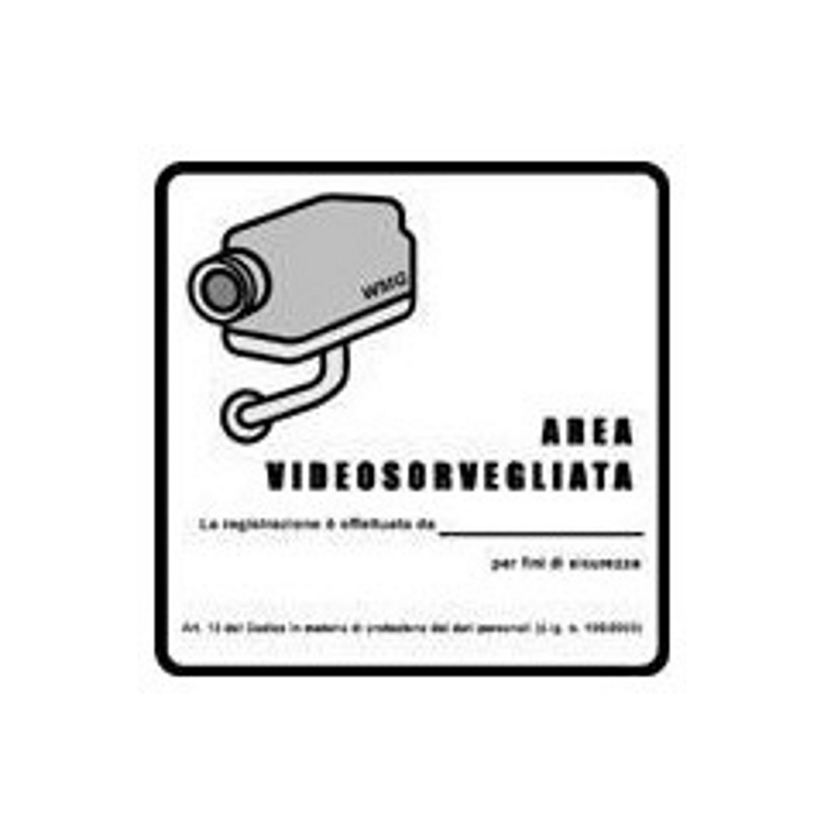 PVC video surveillance area sticker mandatory for CCTV systems