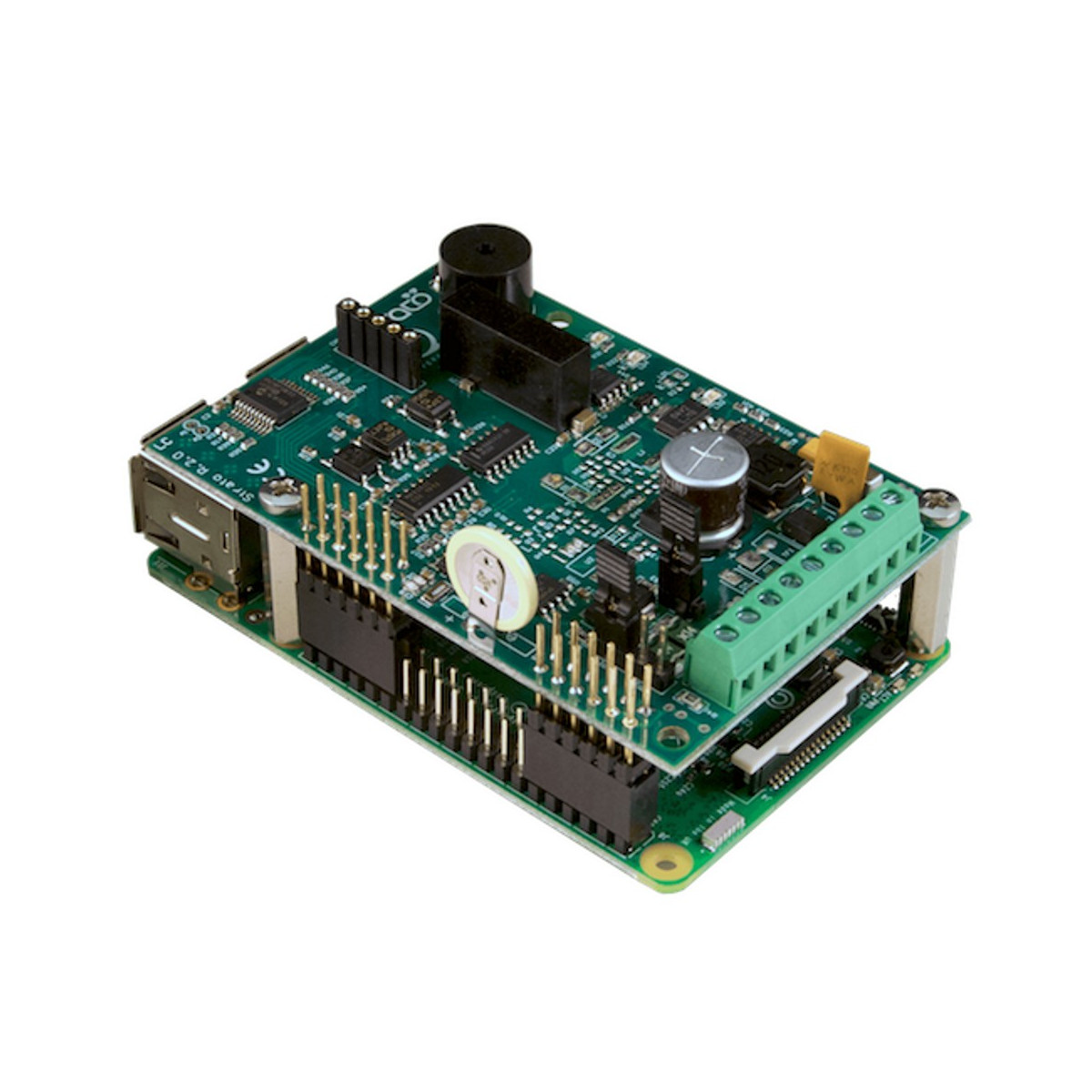 Layer PI BASE Shield Raspberry PI 2,3 RTC, RS232 / 485, PSU 9-28VDC ...