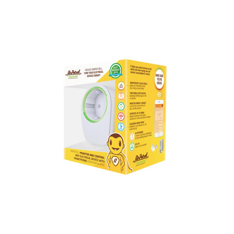 Toma inteligente AirPatrol SmartSocket para control de consumo de energía AirPatrol WiFi