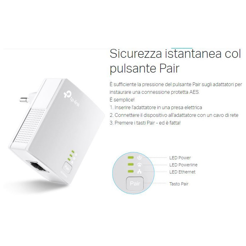 Starter Kit 2 Nano Powerline 600 Mbps AV600 TP-Link Homeplug KIT Ethernet