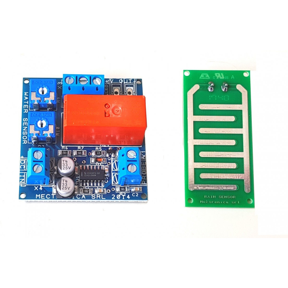 Multi-purpose anti-flooding rain water sensor 12V DC relay 16A 230V plate