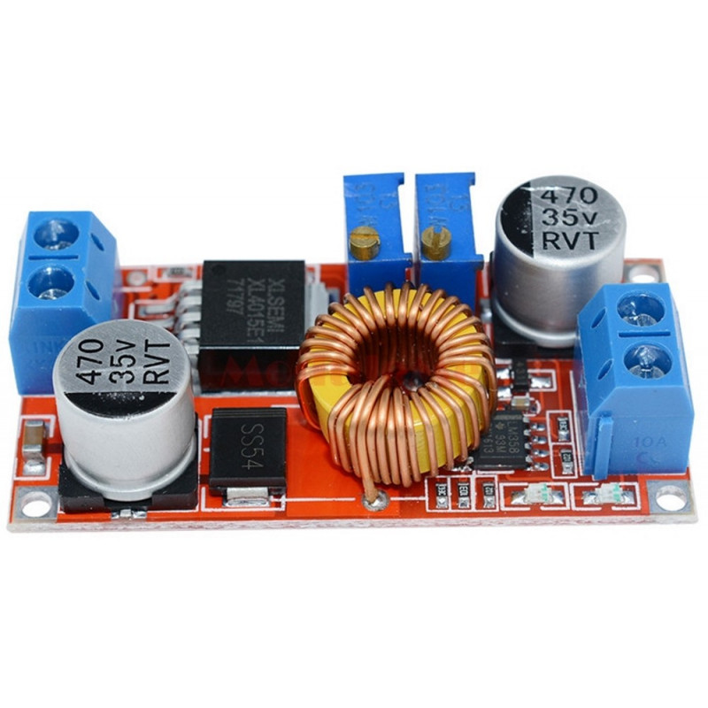 Convertitore DC DC Regolabile Max IN 5-32V OUT 0.8-30V 0-5A XL4015 Charger LITIO