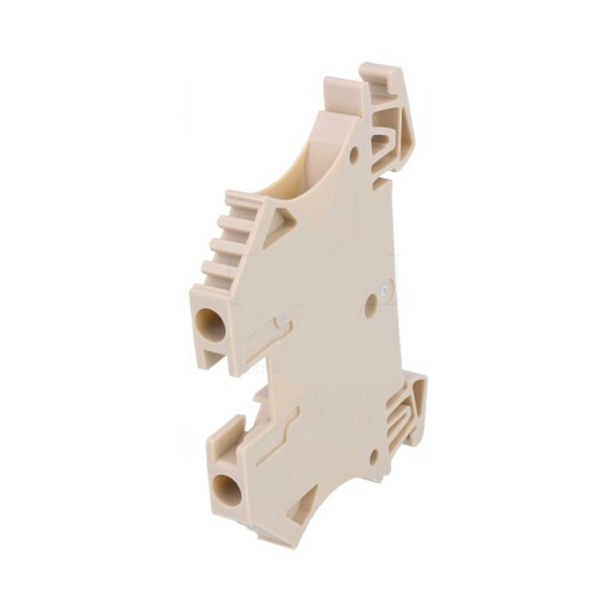 Cable clamp 32A 4mm2 800V to DIN rail guide module 2 beige terminals screw terminal