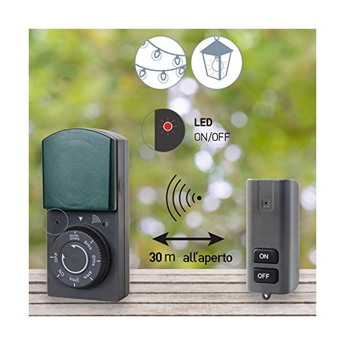 Ip44 Outdoor Programmer Timer Countdown Function with Sensor and Remote ...