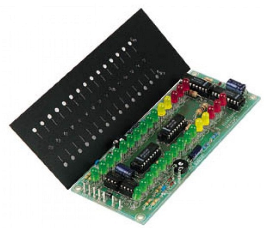 KIT VU METER DIGITALE AUDIO STEREO 2 X 15 LED MODO BAR e SPOT