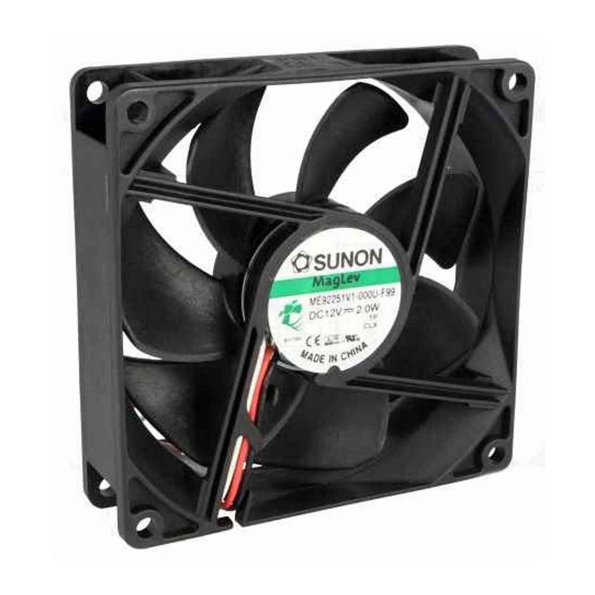 12V DC brushless cooling fan 92x92x25mm 87.55m3h 34dBA 3 wires