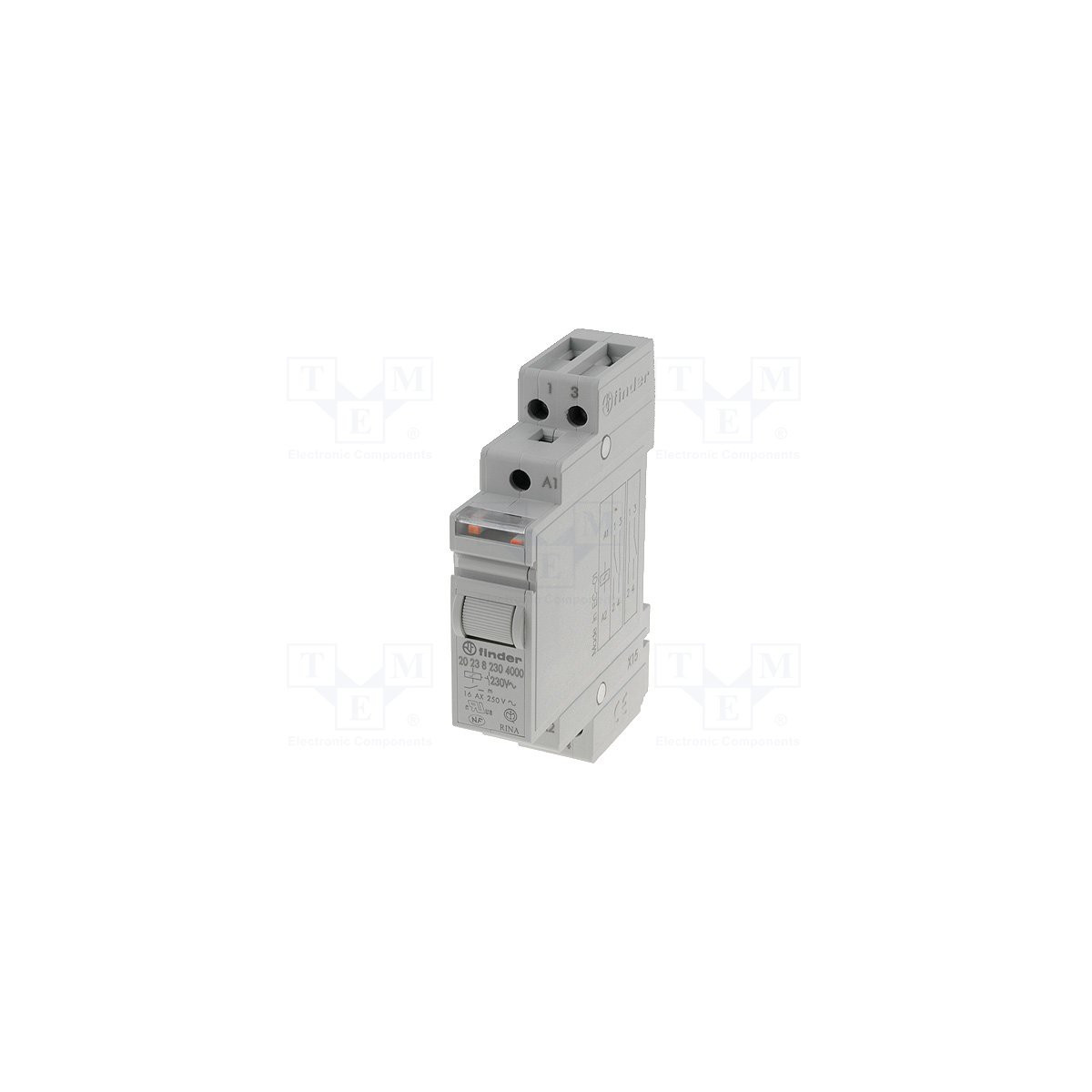 FINDER 20.23 Bistabiles Impulsrelais 230V AC mit 2 NO NC 16A 250V Kontakten