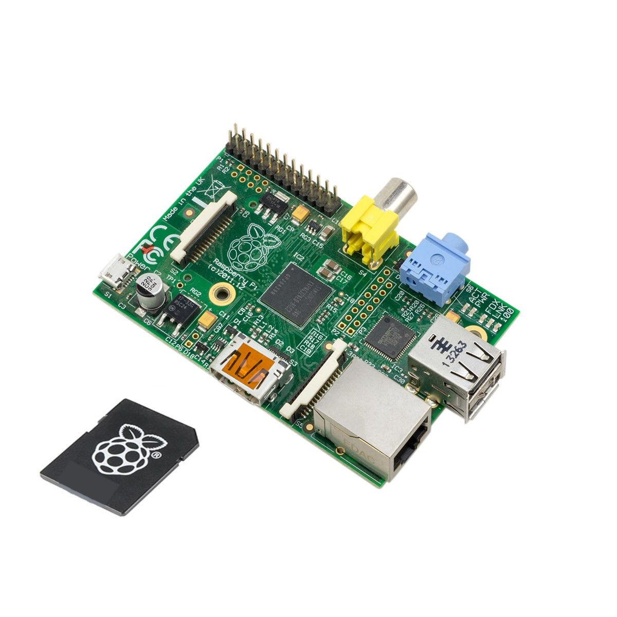 Raspberry PI Modell B 256 MB RAM 700 MHz ARM Embedded PC + SD SO 8 GB