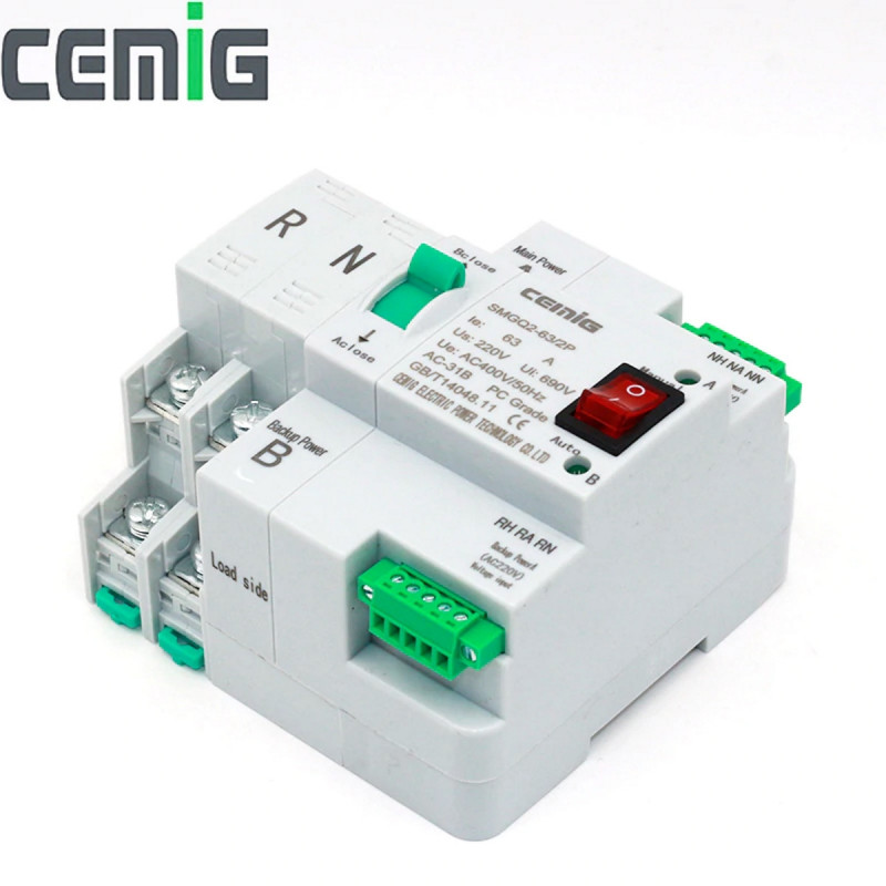 Automatic ATS switch dual power transfer 32A 230V AC 2P