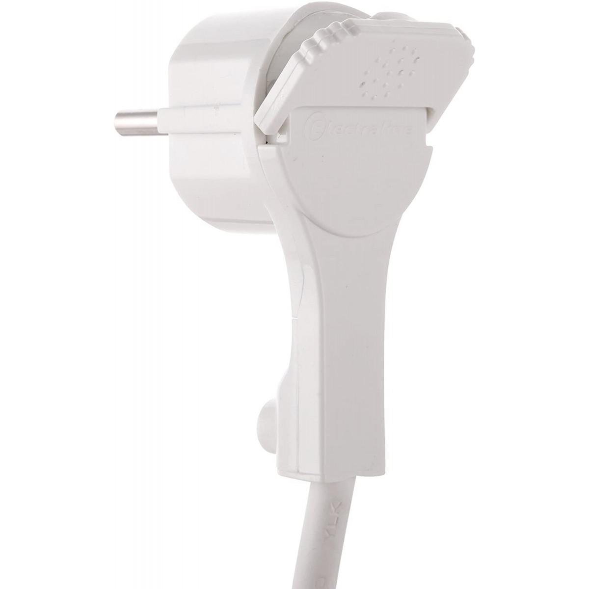 Fiche schuko extra plate 16A blanc electraline 71065