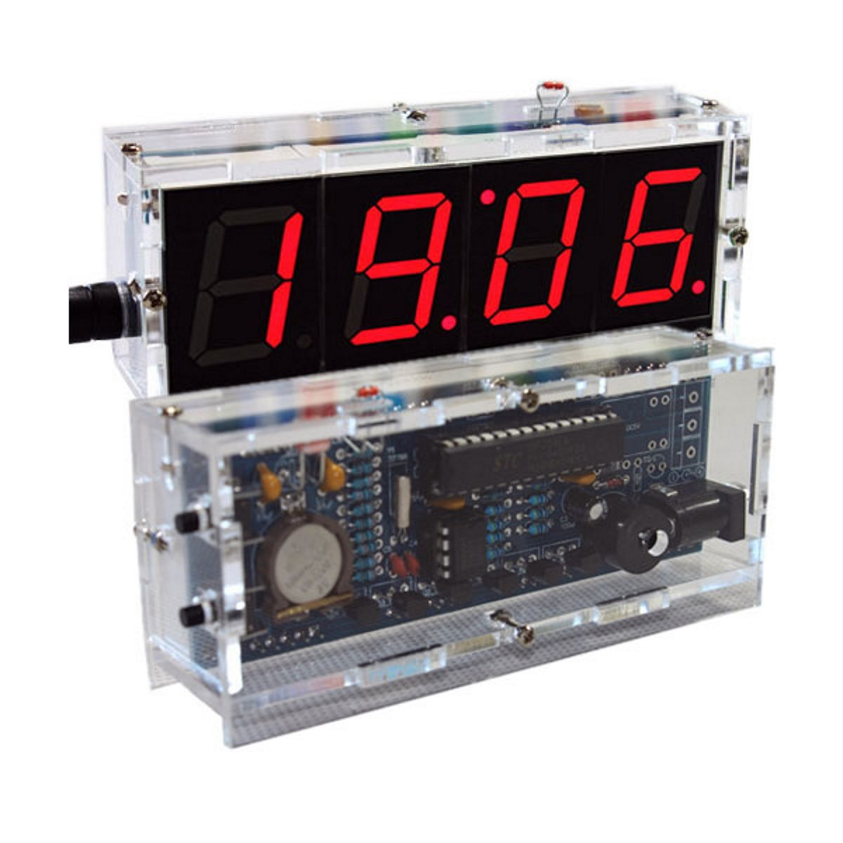KIT Digital USB microcontroller clock with 7 segments display, alarm ...