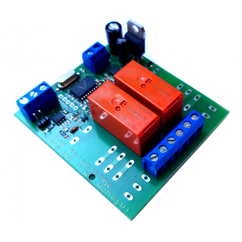 MODBUS RTU Mini OUT 2 sortie relais SPDT 16A sur BUS RS485 carte lâche