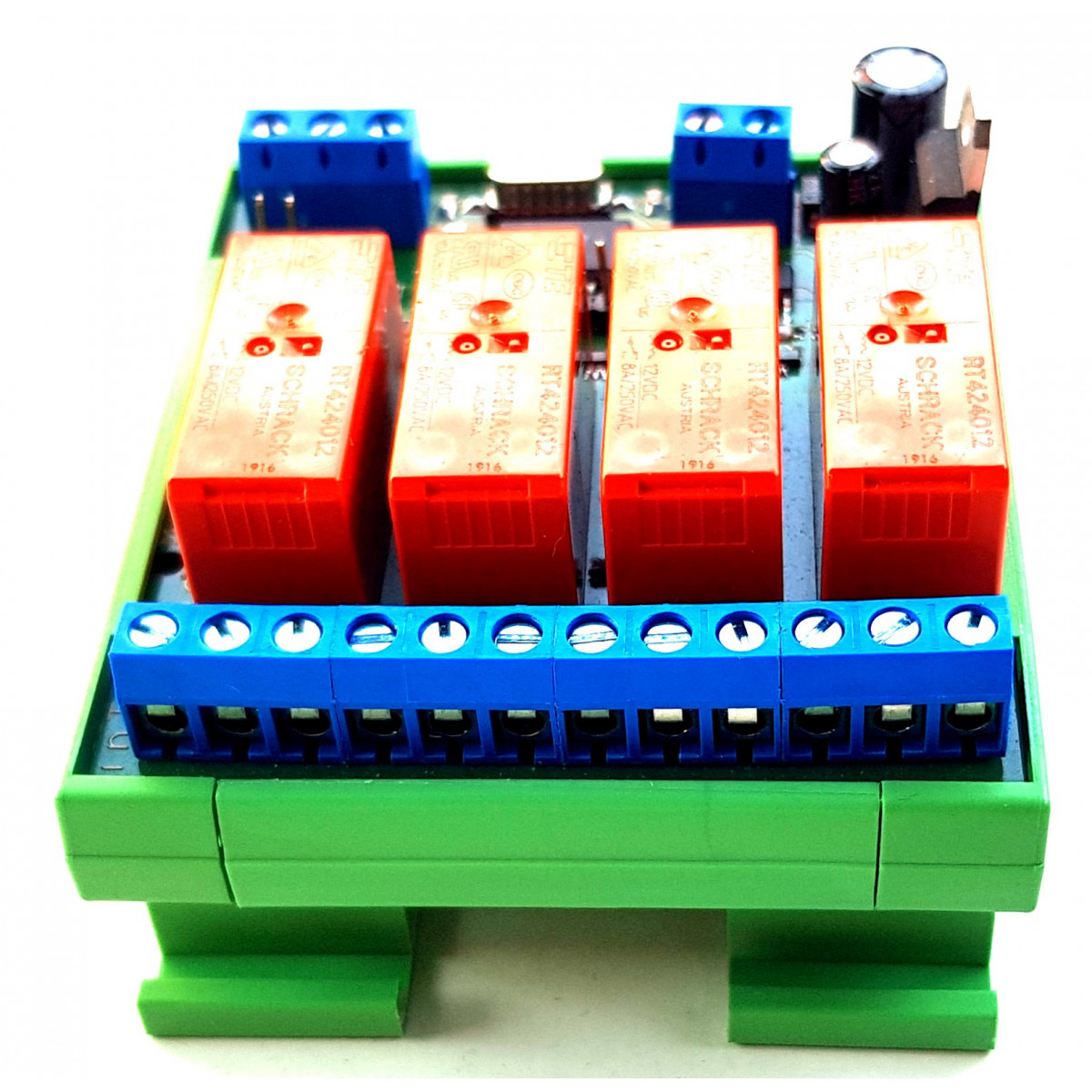 MODBUS RTU Mini OUT 4 relay outputs SPDT 16A on BUS RS485 DIN module