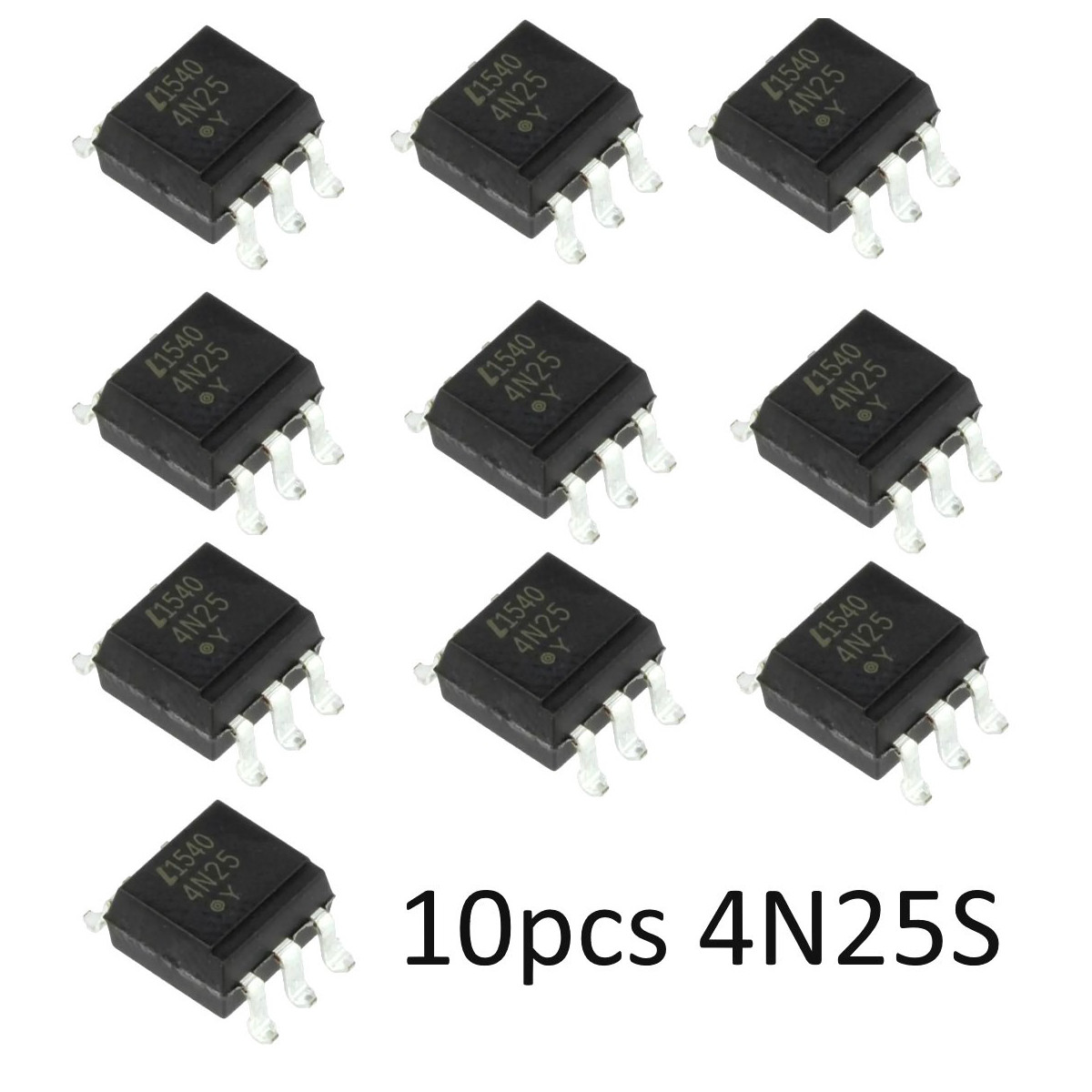 10 PEZZI 4N25S LITEON Fotoaccoppiatore Optocoupler SMD tranisistor isol. 2,5kV