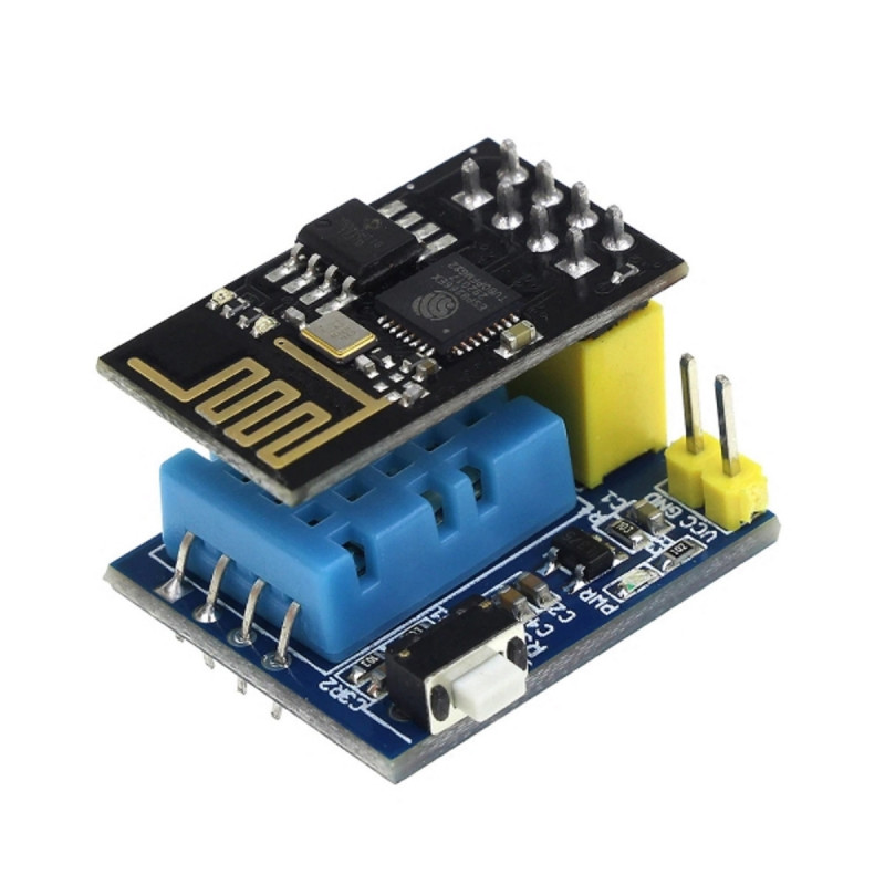 ESP8266 modulo transceiver WiFi + sensore di temperatura e umidità DHT11