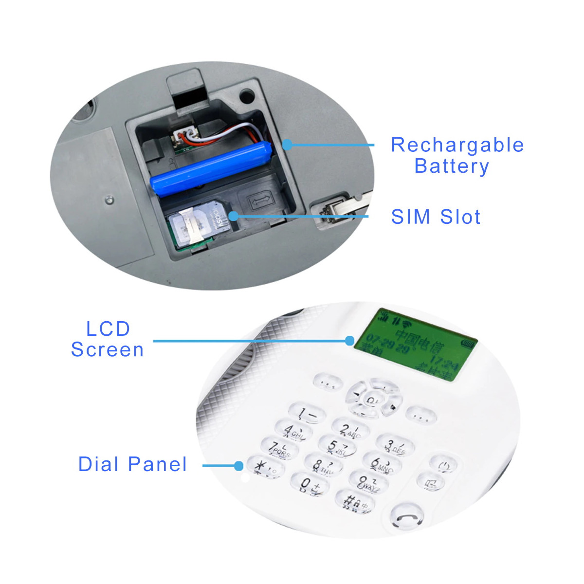 4G GSM VoLTE desk phone with 150Mbps Internet Hotspot function