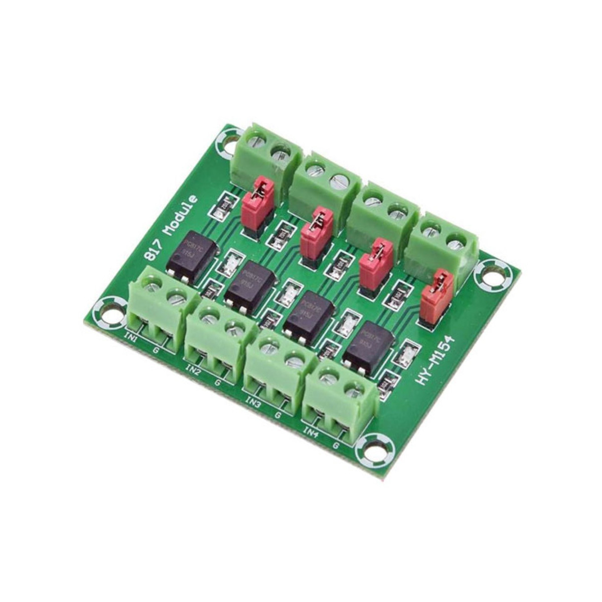 4-channel isolation board with optocoupler