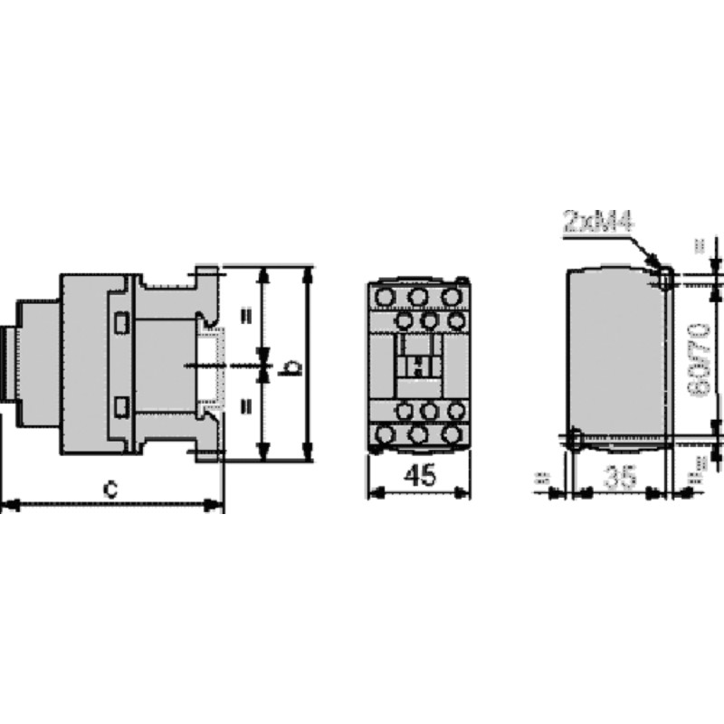 Contattore 3 poli NO 4KW 400V Telemecanique bobina 220V 50/60Hz