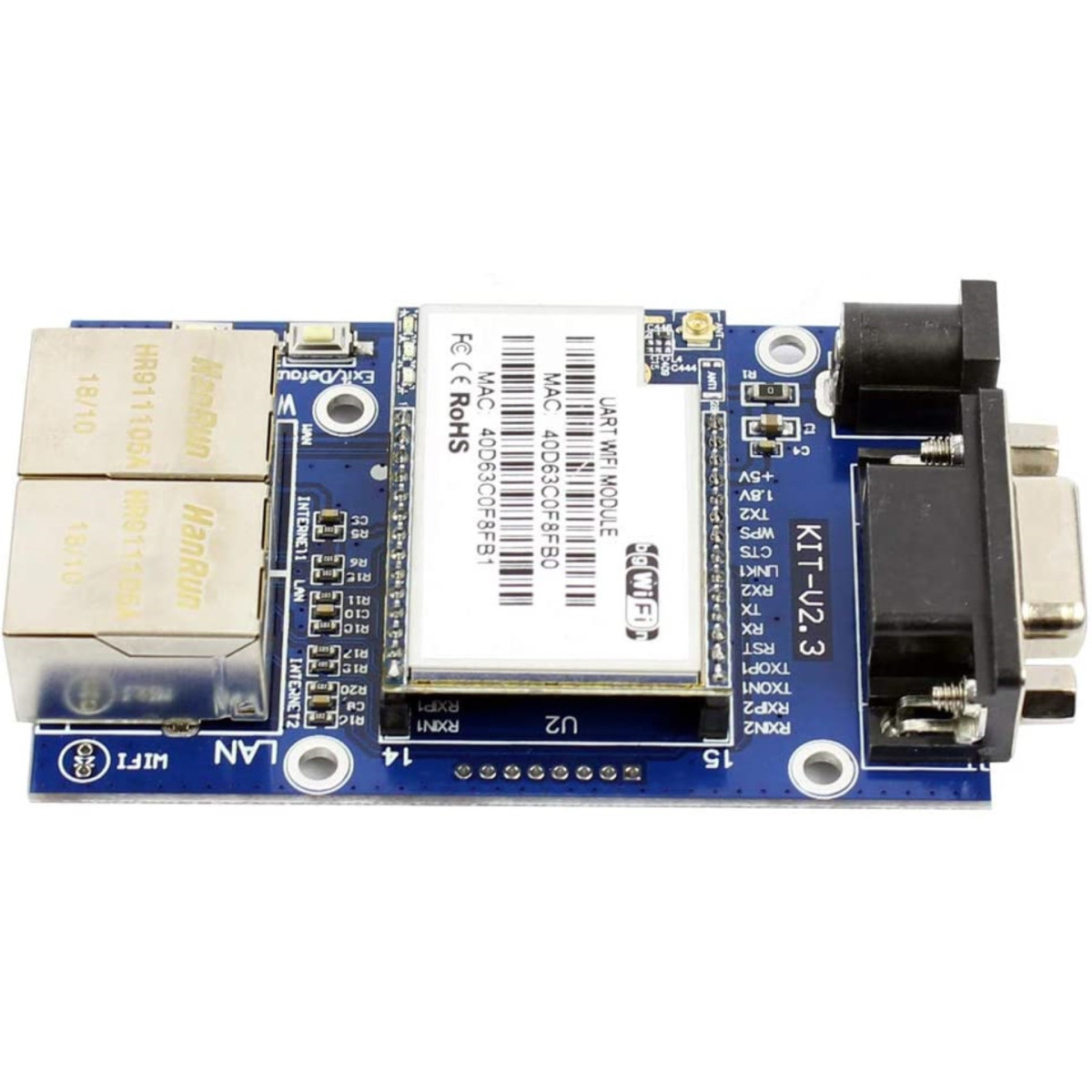 Industrial multifunctional RS232 LAN Ethernet WiFi interface converter