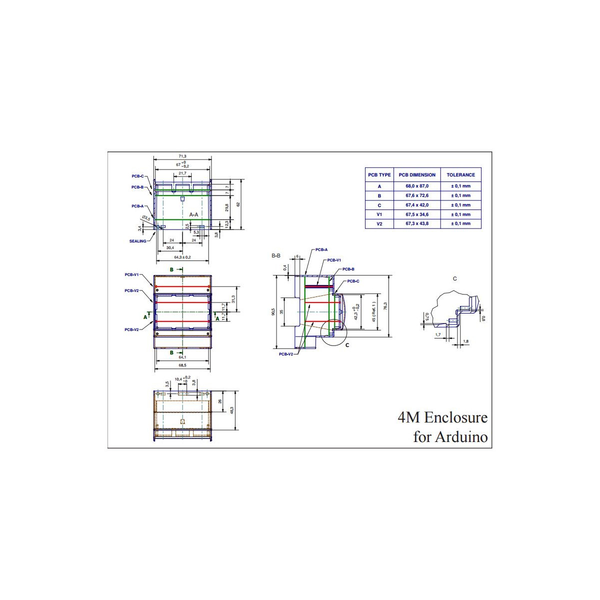 Panel module Arduino YUN with DIN rail mounting
