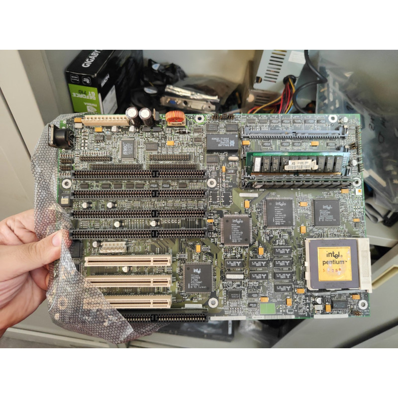 Socket 5 Motherboard Set + Intel Pentium 90MHz + 16MB RAM + VGA S3 ...