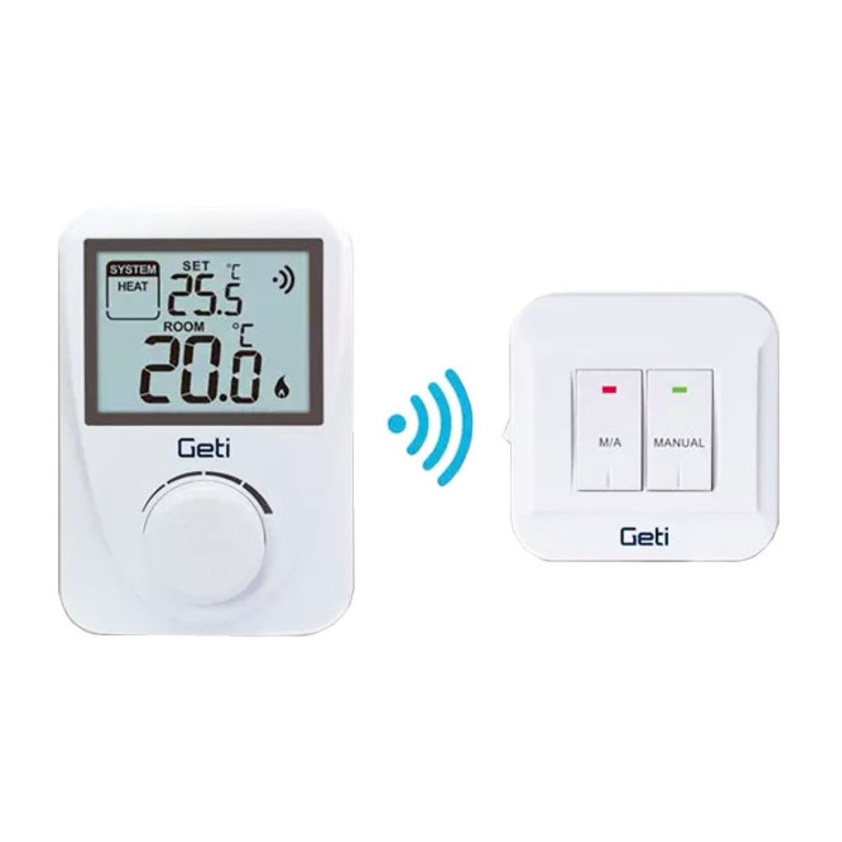 868 MHz Digital Wireless Thermostat with Receiver for Heating and Air ...
