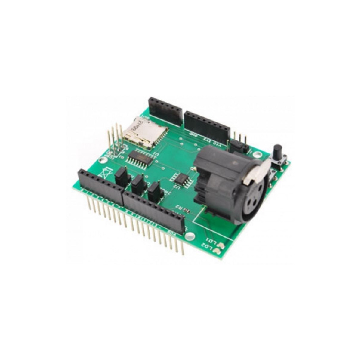 KIT Shield Arduino DMX 512 con connettore XLR e lettore microSD