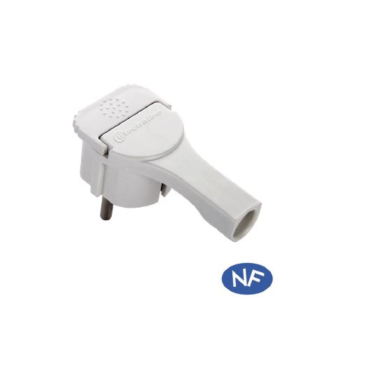 Fiche schuko extra plate 16A blanc electraline 71065